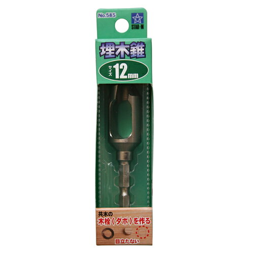 【用途】木栓(木ダボ)作り用12mmドリル。【機能・特徴】木栓(木ダボ)を共木で作ることができます。皿取錐とセットでのご使用をオススメします。インパクトドライバ・電気ドリルでご使用ください。【仕様】●6.35mm六角軸。●サイズ：全長74m...