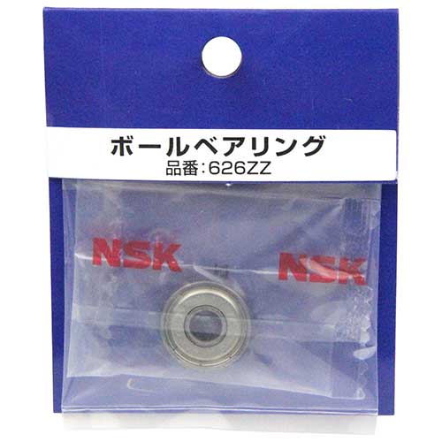 【用途】NSK製ボールベアリング。【機能・特徴】回転部の摩擦を軽減します。回転部のエネルギーの損失を軽減します。回転部の発熱を防ぎます。【仕様】●内径：6mm。●外径：19mm。●幅：6mm。●両シールド形。【材質】●高炭素クロム軸受鋼。【...