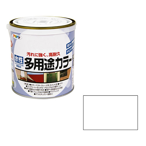 【用途】屋内外の木部、鉄部、コンクリート等への塗装。【機能・特徴】強力防カビ剤を配合していますので、長時間カビの発生を防ぎます。サビドメ剤を配合していますので、サビの発生を防ぎます。嫌な臭いのしない無臭タイプで1回塗りで仕上がります。厚塗り...