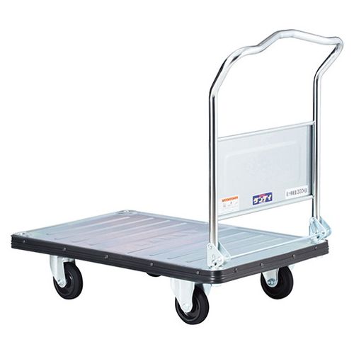 【用途】物品運搬用台車(ハンドトラック)。【機能・特徴】片手使用時から身体の大きさ、使い手による持ち方の癖などを科学的に捉え、より多くの快適な持ち方ができるユニバーサルデザインハンドル採用です。縦方向の梁、横方向の絞りで強度、耐久性が優れて...