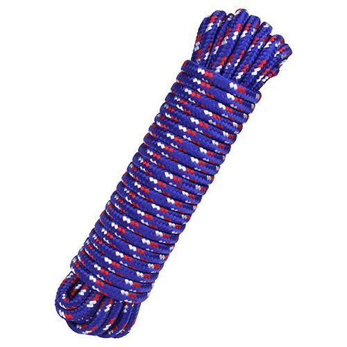 【用途】洗濯ものを干す際の吊りロープ、軽荷役。【機能・特徴】中芯が不織布なので、とても軽くて扱いやすいです。【仕様】●太さ：10mm。●長さ：15m。●色：青。【材質】●ポリプロピレン。【商品サイズ】幅75×高さ340×奥行75mm　重量4...