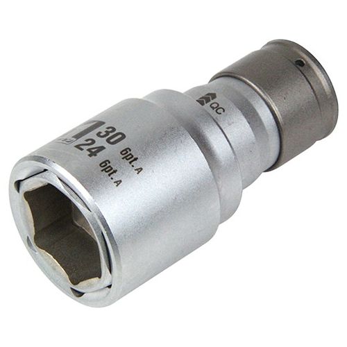 【用途】インパクトレンチのソケット交換。【機能・特徴】差込角12.7mm用交換ソケットWサイズで、18Vインパクトレンチ対応です。ソケット交換でわずらわしいピン交換が無く、新機能クイックチャックを採用する事により、誰でも簡単・スピーディーに...