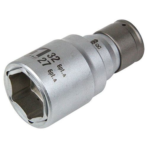 【用途】インパクトレンチのソケット交換。【機能・特徴】差込角12.7mm用交換ソケットWサイズで、18Vインパクトレンチ対応です。ソケット交換でわずらわしいピン交換が無く、新機能クイックチャックを採用する事により、誰でも簡単・スピーディーに...