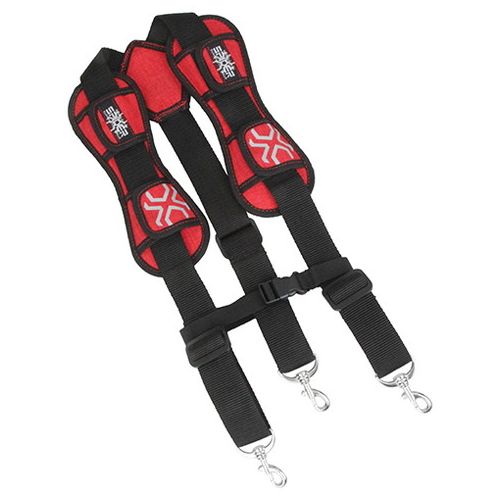 【用途】サポートベルトに取付。【機能・特徴】スパイダーシリーズとしてデザインを統一できます。エアークッションパッドが重さを軽減。【仕様】●着脱可能なショルダーパッド。●カラー：レッド。【材質】●ポリエステル。【商品サイズ】幅350×高さ60...