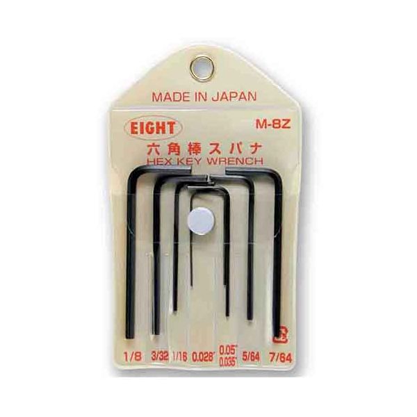 【商品特長】【用途】マイクロサイズ六角棒セット。【機能・特徴】長年の実績と信頼できる品質です。【仕様】●8本組。●インチサイズ。●日本製。●パッケージサイズ：70×118mm。●付属品等●セット内容：0.028・0.035・0.05・1/1...