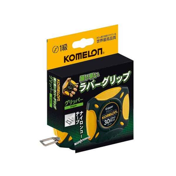 【商品特長】【用途】長さの測定。【機能・特徴】使い易く、折り畳めるクランクハンドルです。摩耗に強いナイロンコートテープです。【仕様】●テープ幅：10mm。●テープ長：30m。●JIS1級。●クランクハンドル付。●テープ仕様：ナイロンコートテ...