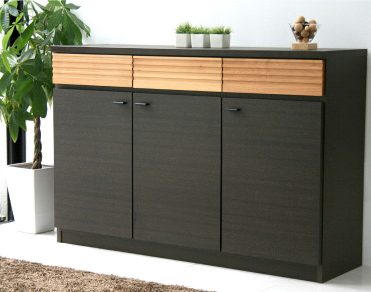 【サイズ】W1196×D350×H800mm【重量】37kg【素材】本体：プリント紙、天板・前扉：含浸紙、引出前板：アルダー材・ウレタン塗装、【その他】完成品【代引きについて】こちらの商品は、代引きでの出荷は受け付けておりません。【送料につ...