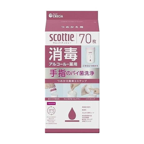 【商品詳細】●スリムでコンパクトな消毒アルコールのウェットティシュー●指定医薬部外品。殺菌成分配合●つめかえストレスフリーの簡単3ステップ●食事前後や、介護時の手を洗う代わりに●さっぱりとしたふきごこちの、ふんわり厚手のシート商品区分:指定...
