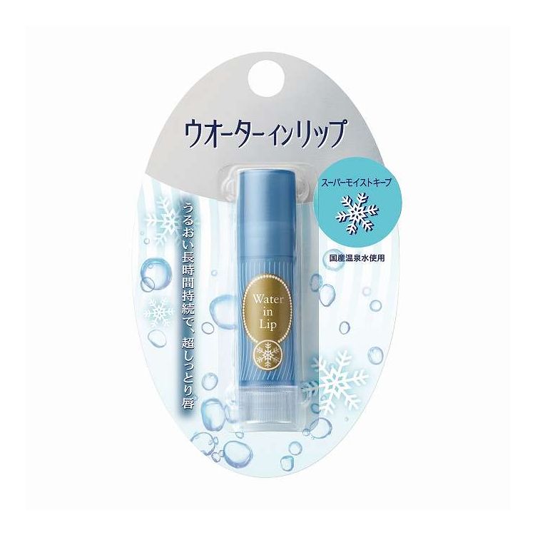 【商品詳細】うるおいが持続し、超しっとり唇に。超しっとりの保湿力でうるおいキープ。国産温泉水使用。紫外線から唇を守るSPF12・PA＋。スクワラン配合（保湿）。スーパーモイストキープのリップクリーム。SPF12・PA＋、（販売名：モイスチュ...