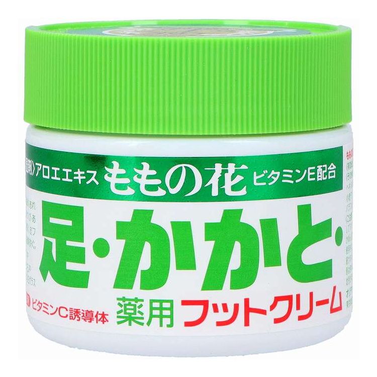 【商品詳細】ももの花・薬用フットクリームはかかとのケアに最適なクリームです。アロエキス・ビタミンEおよびC誘導体・アラントイン配合により、乾燥によるひび・あかぎれ・あれ性・肌あれを防ぎ皮膚を保護いたします。お風呂あがり・おやすみ前にたっぷり...