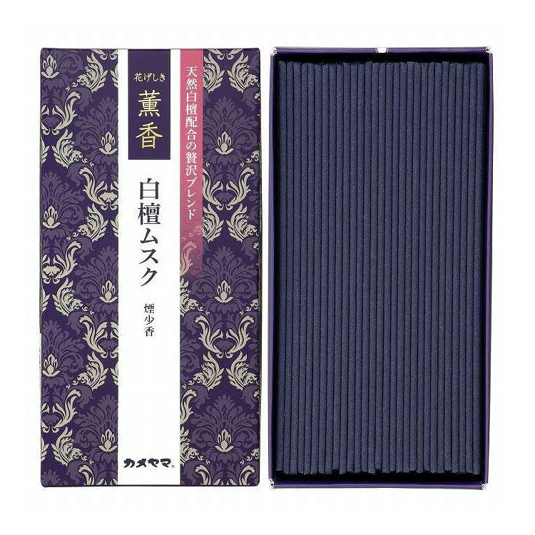 ※単品の場合の商品情報になります。予めご了承ください。 【商品詳細】 古式ゆかしき白檀に異国から伝わった秘香・ムスクを重ねた甘美な香りです。燃焼時間：約25分 メーカー名:カメヤマ 生産国・加工国:マレーシア 内容量:100g【代引きについ...