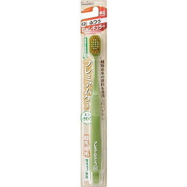 このページは4901221804315単品が16個セットの商品ページです【商品特徴】ハブラシの常識を変える幅広ヘッドの「プレミアムケアシリーズ」に、植物由来の原料を使用した「プレミアムケア　エコ」が登場。サトウキビ由来の原料を配合した本体部...