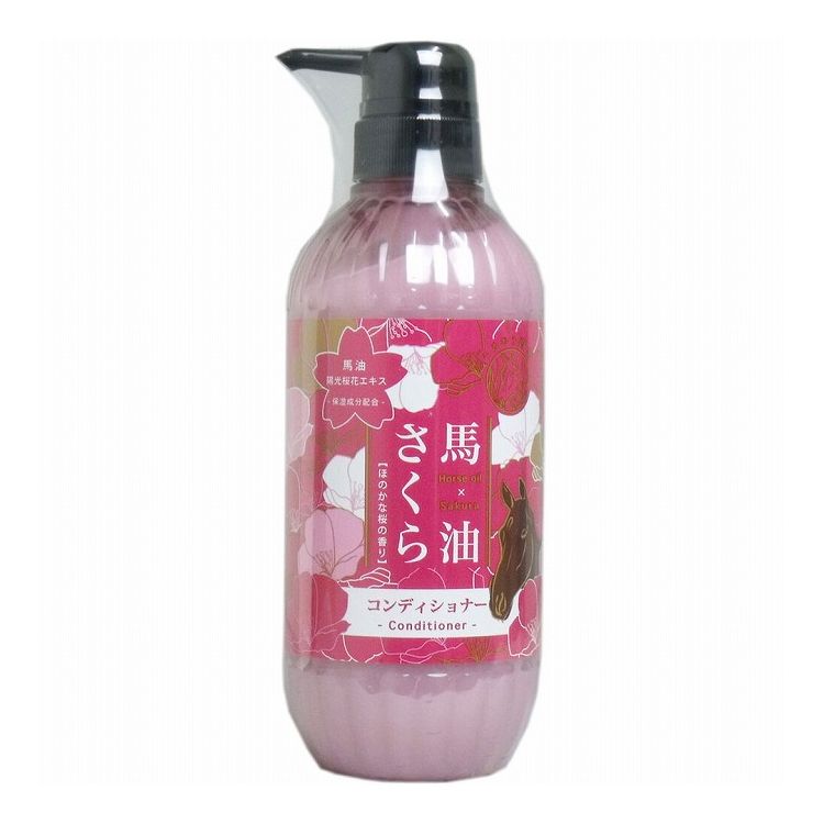 馬油と陽光桜花エキス(保湿成分)配合。毛髪コンディショニング成分が髪にまとまりとツヤを与えます。馬油と陽光桜花エキスの働きで髪にうるおいを与えます。●洗い上がりはサラサラ。パサつきやもつれを防ぎます。●ほのかな桜の香り♪【商品区分：化粧品】...
