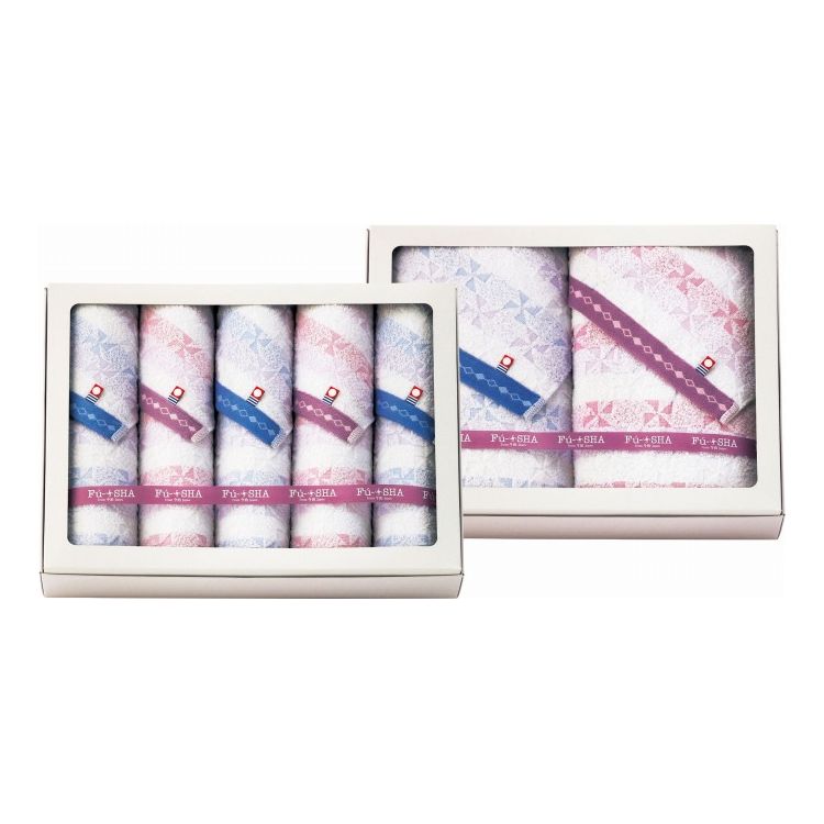 ボーダーに涼しげな風車の柄をあしらいました。軽やかで扱いやすく、水分を良く吸収します。二段重ね【セット内容】バスタオル×2・フェイスタオル×5【商品サイズ】フェイスタオル340mm×800mm・バスタオル600mm×1200mm【材質】綿1...