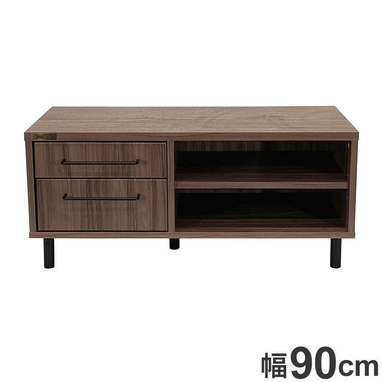 ■商品サイズ幅90×奥行40×高さ40cm■素材プリント化粧合板■重量19kg■生産国ベトナム■特徴一人暮らしの方・お子様部屋にぴったりなコンパクトサイズのテレビ台です。落ち着きのあるブラウンカラーなので大人な雰囲気が漂います。取っ手・脚部...