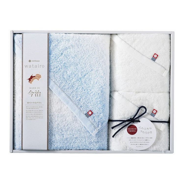 わたいろ nishikawa今治タオル バスタオル&フェイスタオル2P ブルー TBF5999011B【商品説明】綿100% 原産国日本 【代引きについて】こちらの商品は、代引きでの出荷は受け付けておりません。【送料について】北海道、沖縄、...