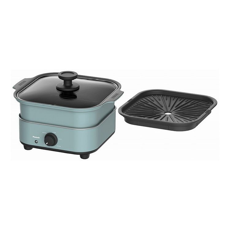 ピーコック コンパクトグリル鍋 WGV-A60 ASM【商品説明】鍋も、焼肉プレートも。これ1台で、おいしさいろいろ。 鍋も焼肉プレートも、これ1台で美味しさ色々。食材のおいしさを逃さない温度設計。油が落ちやすい焼肉プレート。お手入れしやす...