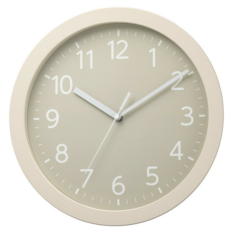 多様なインテリアに合わせやすい、グレイッシュカラーの掛時計。UDフォント・連続秒針。単3乾電池1本使用（別売）。プラスチック枠、風防:ガラス径32×5cm【代引きについて】こちらの商品は、代引きでの出荷は受け付けておりません。【送料について...