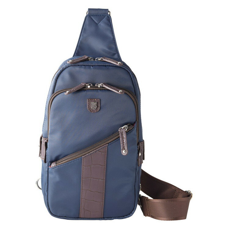 ちょっとしたお出掛けや自転車に乗るとき等に重宝致します。ファスナー開閉式。内オープンポケット×1室、外ファスナーポケット×2室。ボディバッグ（29×15.5×7cm）・パスケース（7×10.5cm）×各1ナイロン、合成皮革【代引きについて】...