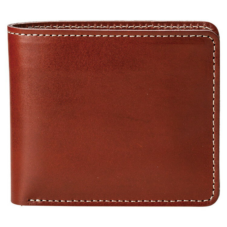 ヌメ革の存在感を活かした折財布は大阪の職人が1針1針丁寧に縫上げています。札入×2室、ホック式小銭入×1室、ポケット・カード入×各3室。牛革（ヌメ革）9.8×11.5×2.8cm※天然皮革を使用している為、色が多少異なったり、シワなどがある...