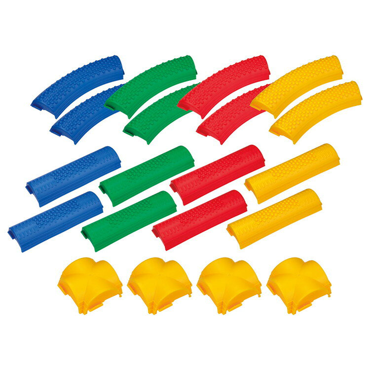 おうちで楽しく遊びながらバランス感覚や体幹を身につけよう。配置や並べ方を変えて何度でも楽しめちゃう。接地面には安心のすべり止め付き。耐荷重量:約50kg。ストレート・カーブ×各8、ジョイント×4PP【代引きについて】こちらの商品は、代引きで...