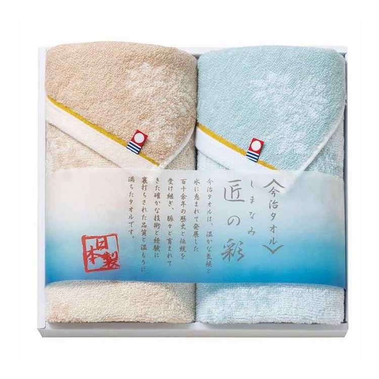 しまなみの海と自然を思わせる鮮やかな色彩。今治の豊富な軟水で晒や染めを行うことで生まれる繊細で柔らかな風合いと、しまなみの海と自然を表したような美しい色合いが魅力のタオルです。日本製【セット内容】-サイズ：34×75cm重量/容量：-箱サイ...