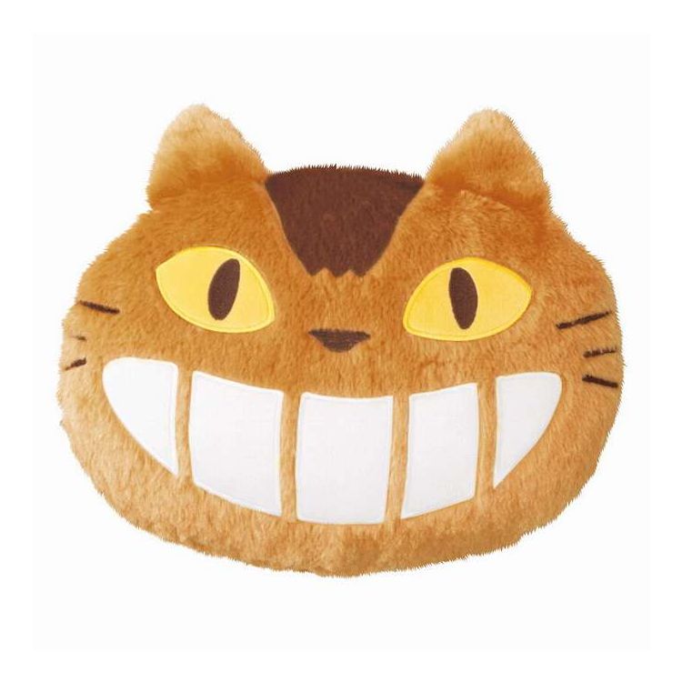 ネコバス型のダイカット低反発クッションです。低反発・アップリケ刺繍【セット内容】-サイズ：約35×24.5cm（耳部分含めず）重量/容量：0kg箱サイズ：-材質：カバー側地・本体側地:ポリエステル100%、詰めもの:ウレタンフォーム※化粧箱...