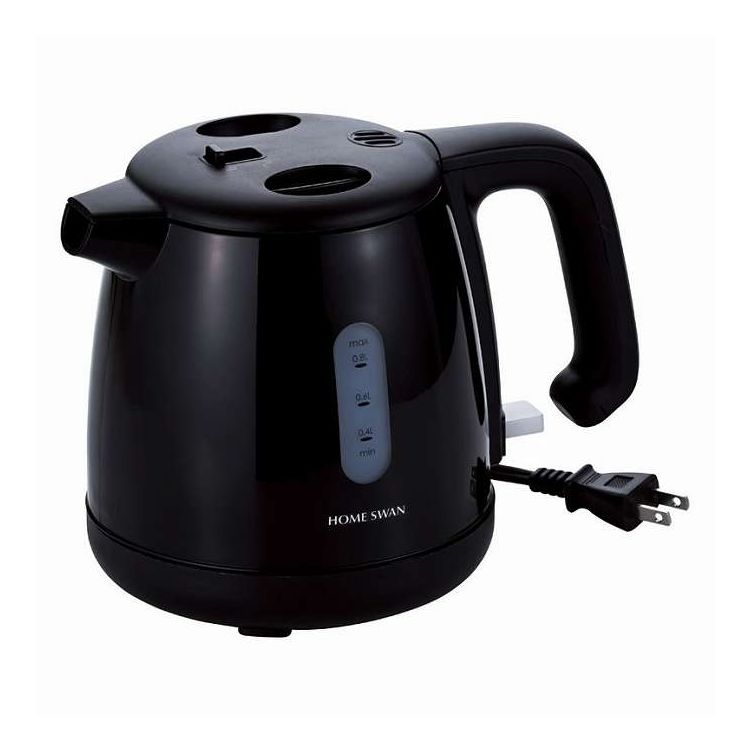 転倒漏れ防止機能付きのコンパクトケトル。○倒れてもお湯が漏れにくい設計○コンパクトサイズでキッチンスペースを節約○空だき防止機能付き○注ぎ口からほこりが入りにくい○お湯が沸くと自動で電源が切れます○0.8Lの水が約6分で沸きます★転倒防止機...