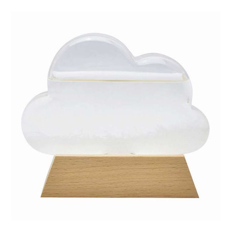 19世紀初頭・ヨーロッパでの航海時の気象予測ツールとして使われていた「ストームグラス」。天気や気温などによって液体内の結晶がユニークに刻々と変化していくのを眺めて楽しめます。雲をイメージした北欧テイストなかわいらしいデザインの自然派オブジェ...