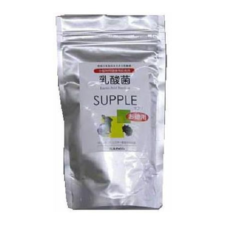 【商品詳細】整腸作用を促進し体調維持に！！乳酸菌「SUPPLE」サプリは、凍結乾燥（フリーズドライ製法）ではなく、時間と、手間をかけて乾燥させ製造されていますので、菌の活性度が高く、強い乳酸菌となっています。【分類】小動物フード【原材料】穀...