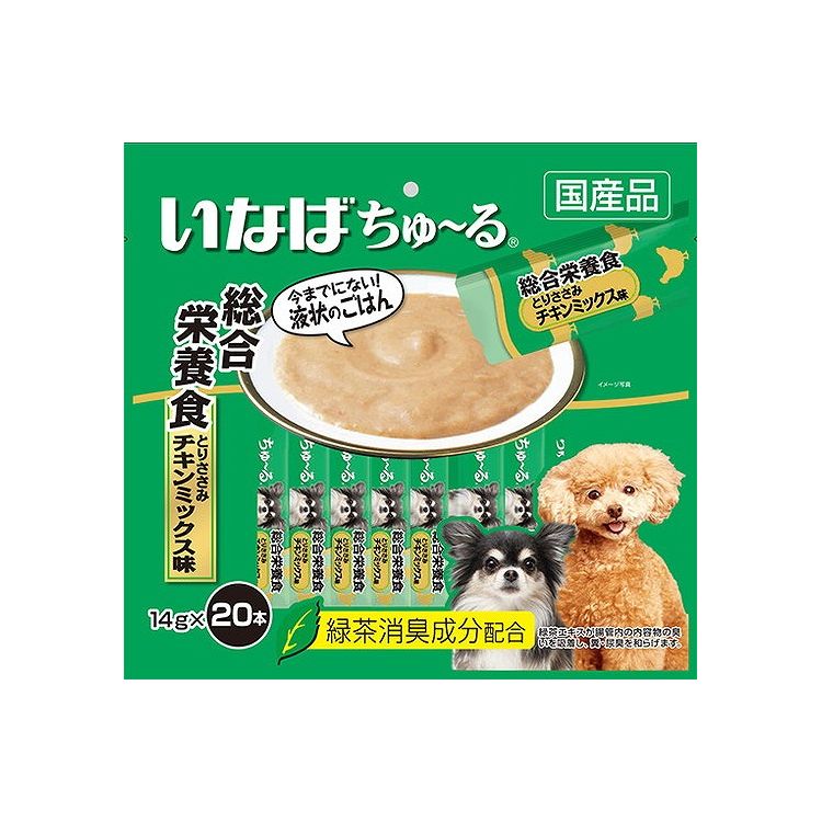 【商品説明】今までにない！液状のごはんちゅ〜るの総合栄養食タイプです。固い食べ物が食べづらい時や、食欲が無い時などにもどうぞ。・メーカー名いなばペットフード 株式会社・原材料(成分)鶏肉(ささみ)、鶏脂、チキンエキス、酵母エキス、タンパク加...