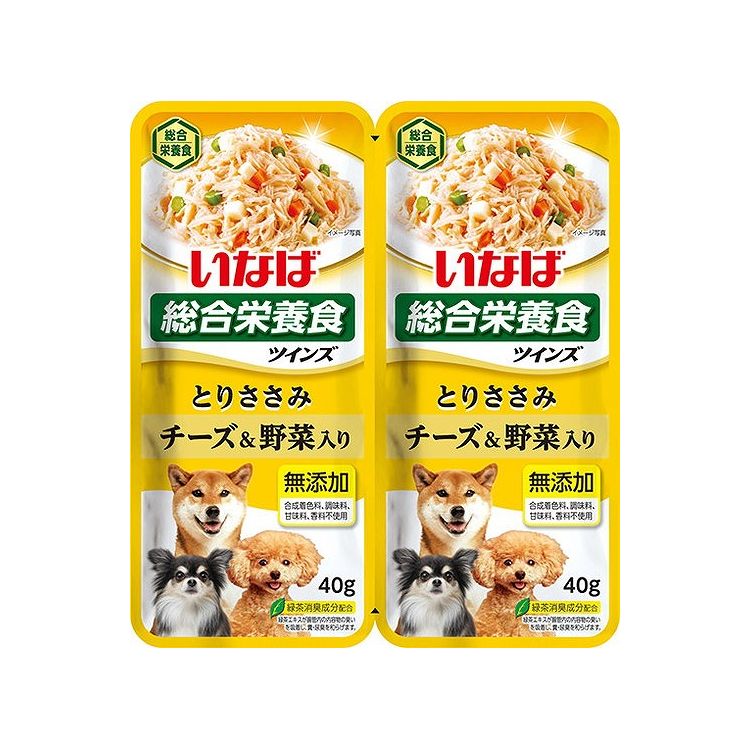 【商品説明】食べきりやすいサイズで使いやすい！・袋の中央から2つに分かれるレトルトパウチ・40g入りが2袋。小食のわんちゃんにも使いやすい食べきりサイズ・とりささみにチーズと野菜を加え、ゼリーでコーティングしました。スルッと出せます。・ビタ...