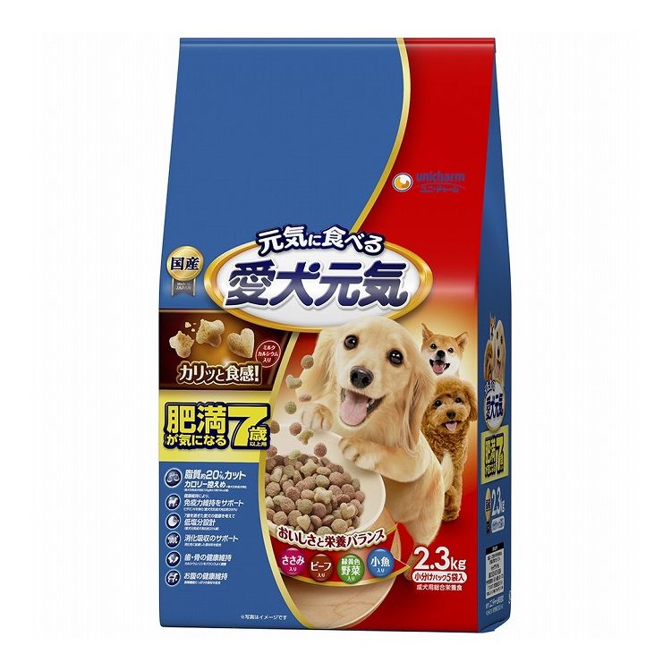 【商品説明】おいしさと栄養バランス！・肥満が気になる7歳以上の愛犬の健康を考えた栄養バランス。＜脂質約20％カット＞カロリー控えめ(愛犬元気 成犬用比100gあたり約15％減)＜健康維持により、免疫力維持をサポート＞ビタミンEを強化(愛犬元...