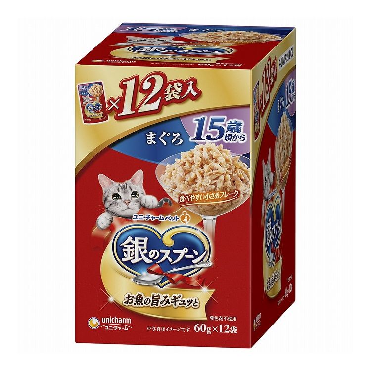 【商品説明】お魚の旨みギュッと！・たっぷりの身とうまみで抜群のおいしさを実現・ねこが大好きなやわらかゼリータイプ・15歳頃からの愛猫の健康維持を考えて、ビタミンE・B群を調整・60gパウチが1箱に12個入ったパック●原材料(成分)魚介類(ま...