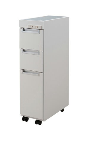 ■商品について ちょっとしたシンク横のすき間に置くだけでキッチンアイテムの収納量が増えるスリムワゴン。ステンレス天板でお鍋や家電も置ける優れもの。便利なコンセント2口付き。スリムなのに2リットルのペットボトルが収納できるレール付の深引出しで...