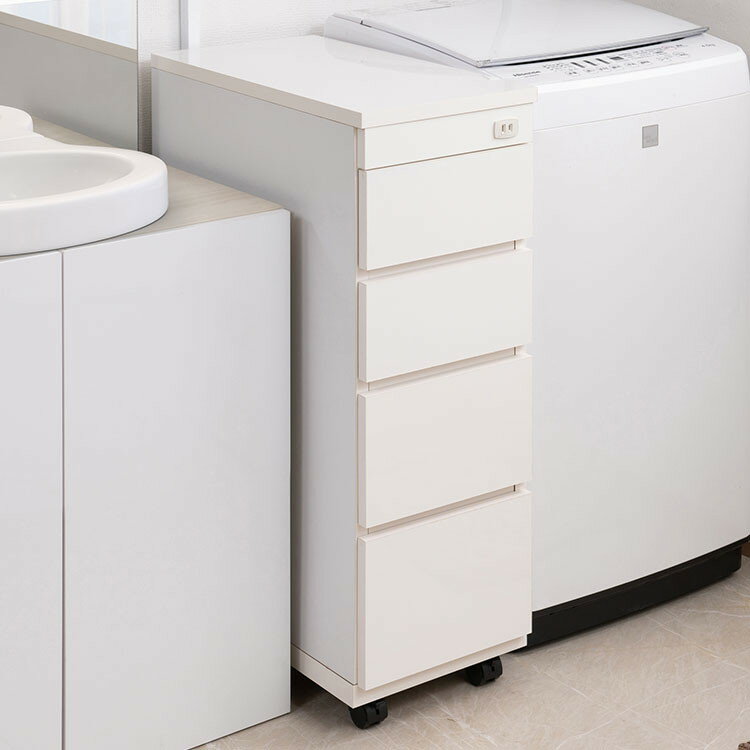 ランドリーのちょっとしたスペースに置けるスリムなチェスト♪日本製・完成品の高品質のシンプルな仕上げで人気の商品です。スペースに合わせて、3サイズからチョイスできます。背面は化粧仕上げになっているので、どこに置いても美観を損ないません。また、...