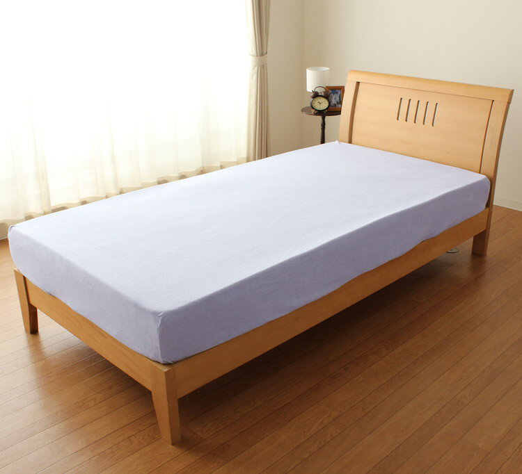 パイル部分：綿100％、グランド部分：ポリエステル85％・ポリウレタン15％肌に触れる面は綿100％パイルで、ふんわり柔らか素材。タテヨコに伸びるストレッチ素材で、マットレス・敷ふとんにぴったりフィットします。周囲ゴム巻仕様で、マットレス用...