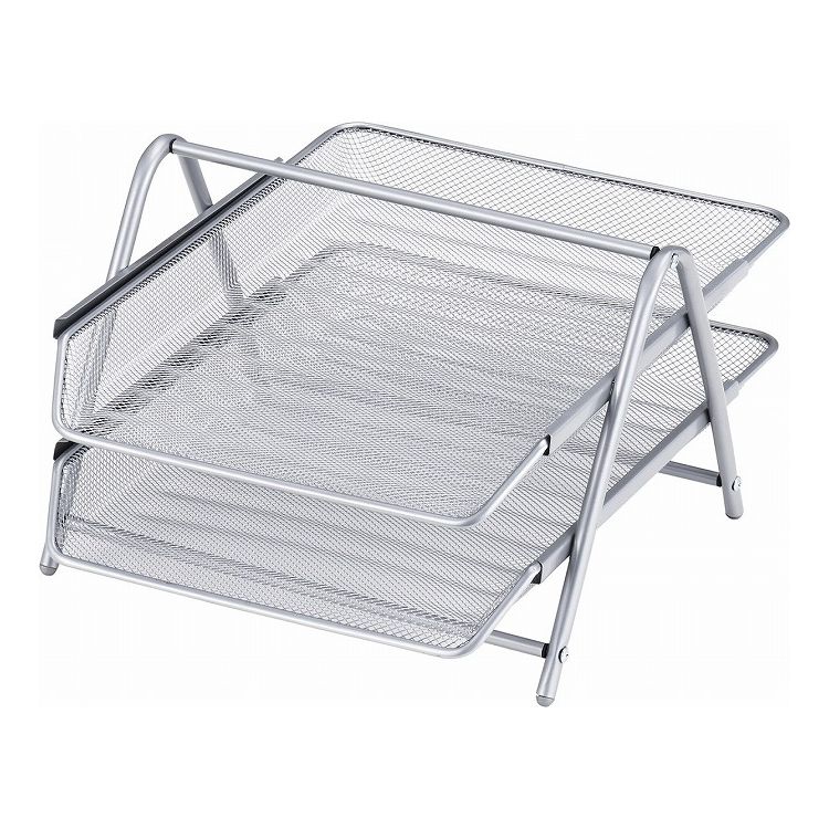 【商品説明】●シンプルなデザインのスチール製トレー。●A4サイズの書類が収納できます。■製品サイズ(約)：幅297x奥行355x高さ205mm■重量(約)：960g■材質：本体:スチール(粉体塗装)、脚キャップ:PP■原産国：中国【送料につ...