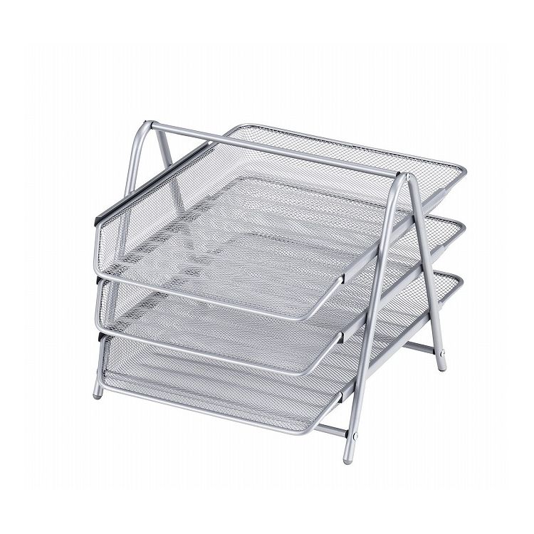 【商品説明】●シンプルなデザインのスチール製トレー。●A4サイズの書類が収納できます。■製品サイズ(約)：幅297x奥行355x高さ267mm■材質：・本体:スチール(粉体塗装)・脚キャップ:PP■原産国：中国【送料について】北海道、沖縄、...