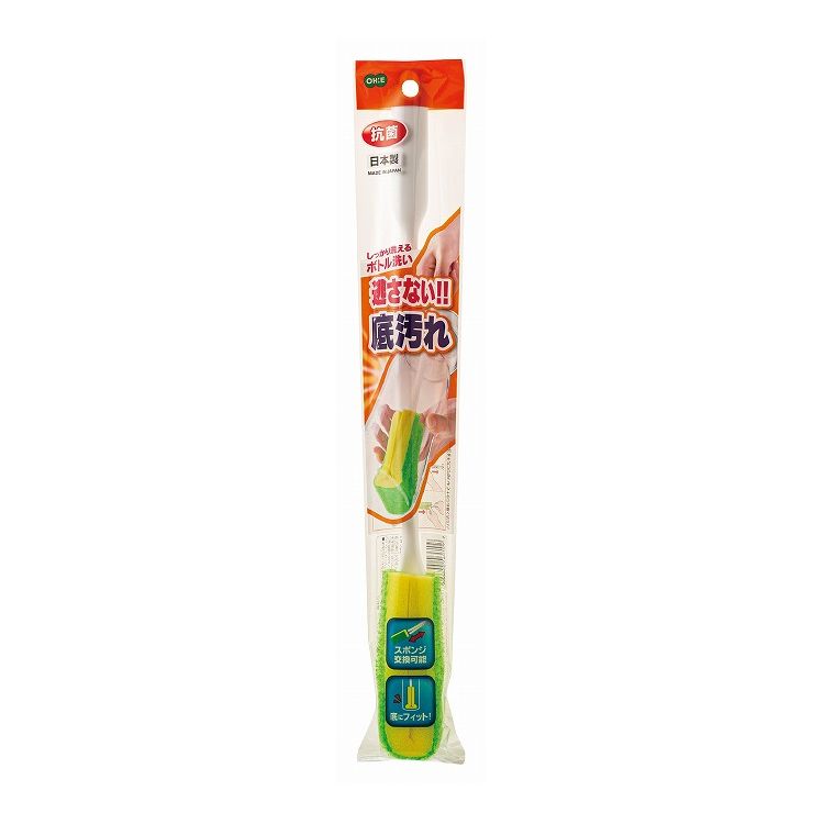 キズつけにくく汚れを落とすソフトタイプ。押し付けると先端が広がって、底にフィットサイズ（約）幅3.8×長さ41×奥行3.6cm材質:柄/ポリプロピレン　スポンジ/ポリウレタンフォーム、ナイロン不織布（特殊研磨剤入）重量(約)40g使用温度:...