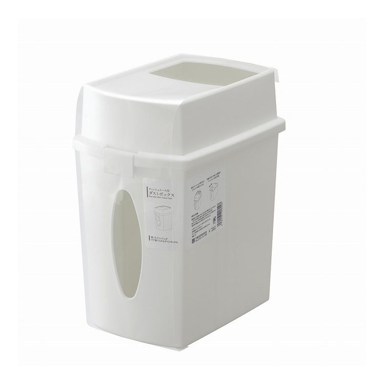 ティッシュケースとゴミ箱が一体になった、ティッシュケース付きゴミ箱。可動式の仕切り付き。薄型から厚型まで様々なサイズのティッシュに対応。サイズ（約）幅15.8×奥行22.8×高さ27.7cm材質:ポリプロピレン【代引きについて】こちらの商品...