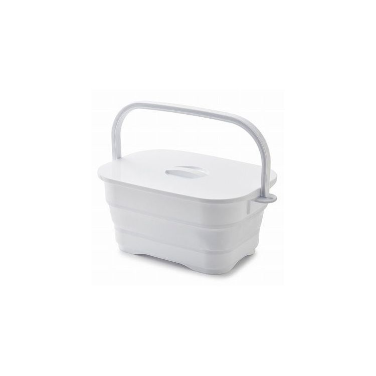 おりたためるつけ置き洗いバケツ大容量16?　洗濯板付きサイズ（約）使用時/幅46.7×奥行33.4×高さ20.7cm　収納時/幅46.7×奥行33.4×高さ8.2cm材質:枠・底・ハンドル・フタ・洗濯板/ポリプロピレン　本体/熱可塑性エラス...