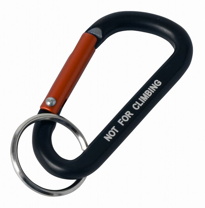 【商品詳細】簡単なモノの引っ掛けや保持、キーホルダー代わりに。サイズ（約）：太さ6mm×全長60mmカラー：ブラックリング付注意：本品は登山・クライミング用ではありません。登山・クライミングには絶対に使用しないでください。ご使用前に本体及び...