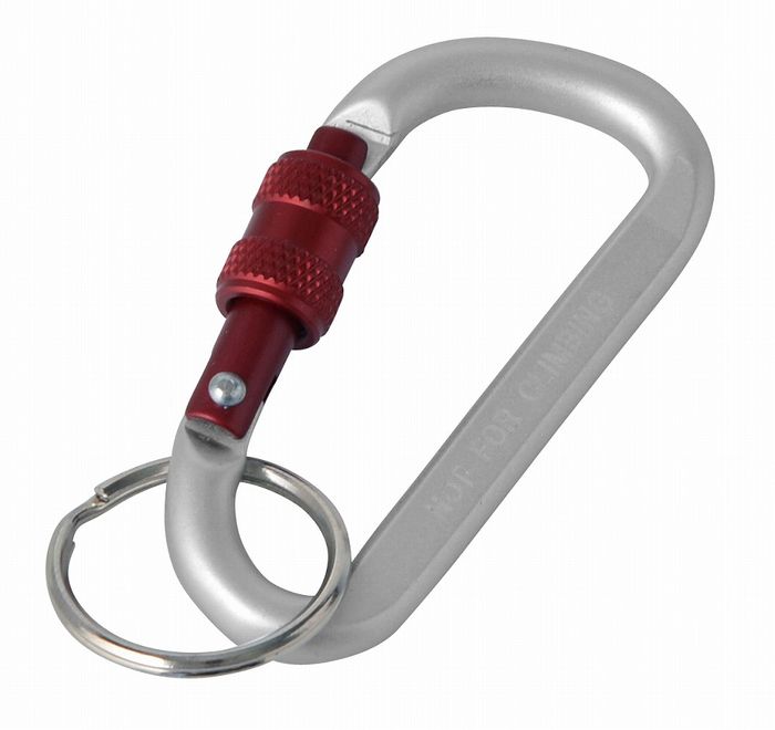 【商品詳細】簡単なモノの引っ掛けや保持、キーホルダー代わりに。サイズ（約）：太さ6mm×全長60mmカラー：シルバーナット付・リング付注意：本品は登山・クライミング用ではありません。登山・クライミングには絶対に使用しないでください。ご使用前...