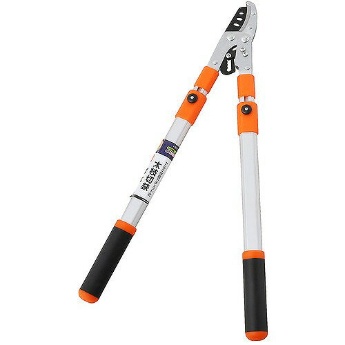 【商品詳細】ラチェット機能でらくらく作業。480mm〜820mmまで伸縮可能。用途：木の切断・枝きり切断能力目安：30mm以下（生木の種類・季節によって異なります）全長：最小645〜990mm注意：直径30mmを超える生木の切断にはノコギリ...