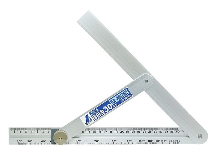 【商品詳細】使いやすい角度目盛を追加角度の写しケガキ作業丸ノコガイド定規として使用できる自由金筋交付きでしっかり固定でき、作業中の角度変化を防ぎます。アルミ製で軽く、高所での作業も楽に使えます。竿が厚く、丸ノコガイド定規としても使えます。竿...