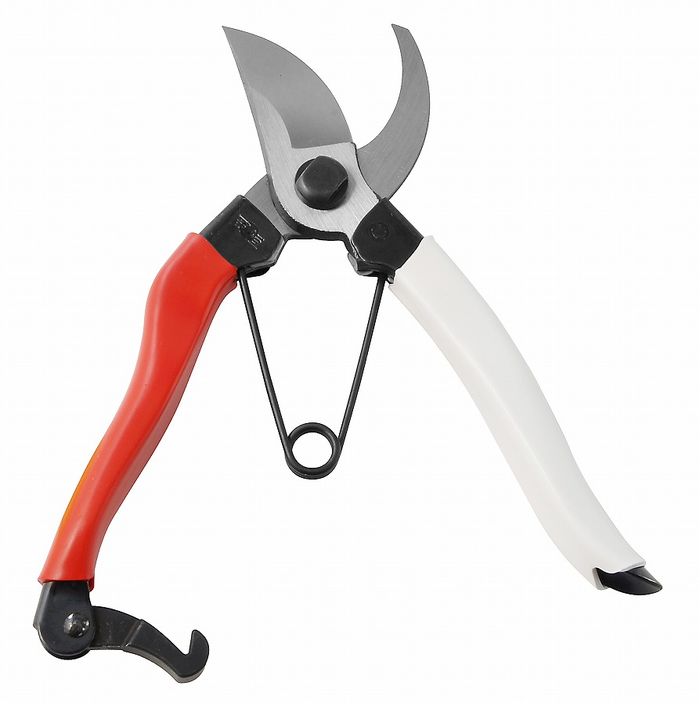 【商品詳細】お手入れ、樹液をとり、油を塗りサビを防いでください。合わせの部分（摩擦面）とボルト、バネ穴に注油してください。潤滑油は摩耗とガタつきを防ぎます。ネジの調整、ナットと受け刃のネジ穴、ボルトの外ネジにより、ダブルナット方式で受刃とボ...