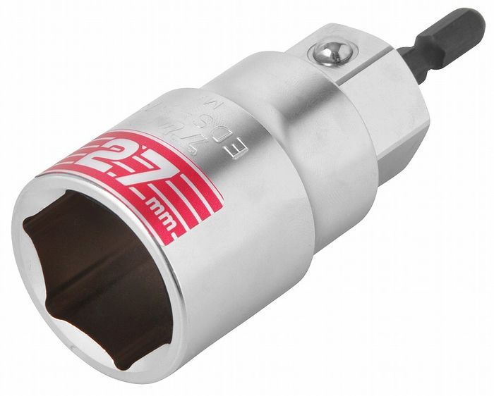 【商品詳細】呼び寸法：27mm全長：93mm仮締め専用24mmソケット対応M18ネジ用・小形M20ネジ用注意：仮締め専用（保証トルク75N・m）電動ドリルで仮締め後に、24mmレンチを使用し本締めしてください。保証トルク以内で正しく安全にご...