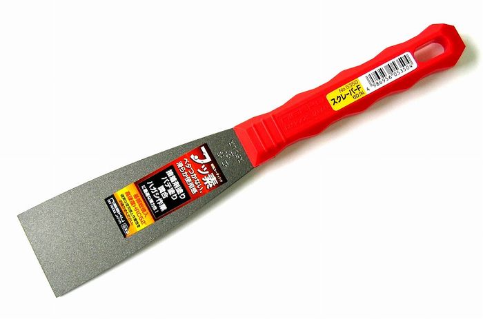 【商品詳細】しなやかさを求められるはがし作業に、パテ塗り、接着剤塗りに最適な弾力性。フッ素樹脂がベタつきを防止して、作業を円滑に行えます。用途：接着剤塗り・パテ塗り・調合・ハガシ作業等刃幅：50mm全長：255mm表面：フッ素樹脂加工刃物用...