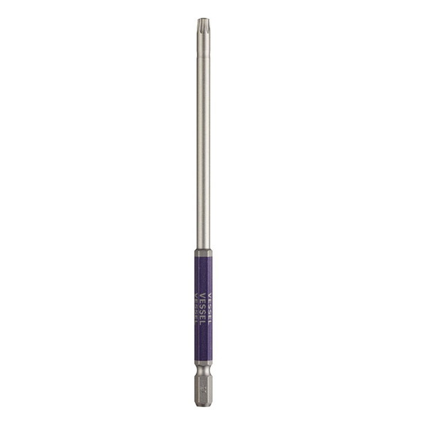 【商品詳細】用途：TORXネジ専用（いじり止め付）ビット先端サイズ：T27H全長：150mm六角軸対辺：6．35mm（インパクト対応）仕様1：片頭　マグネット付仕様2：18V対応材質本体：特殊合金鋼生産国日本【送料について】北海道、沖縄、離...